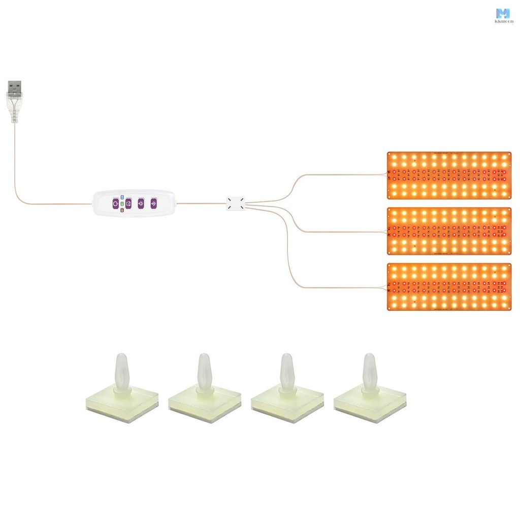 Led Grow Light Full Spectrum Grow Light Strips 5 ระดับหรี่แสงได้และ 8 ...
