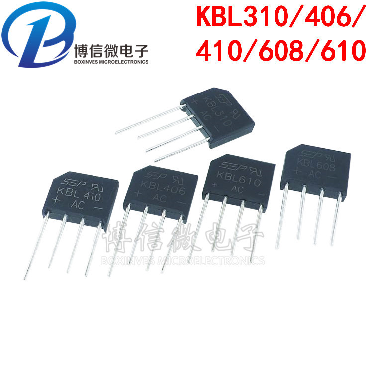 สะพานแบน KBL406/KBL410/KBL608 4A6A 6-1,000V Rectifier Bridge Stacking ...