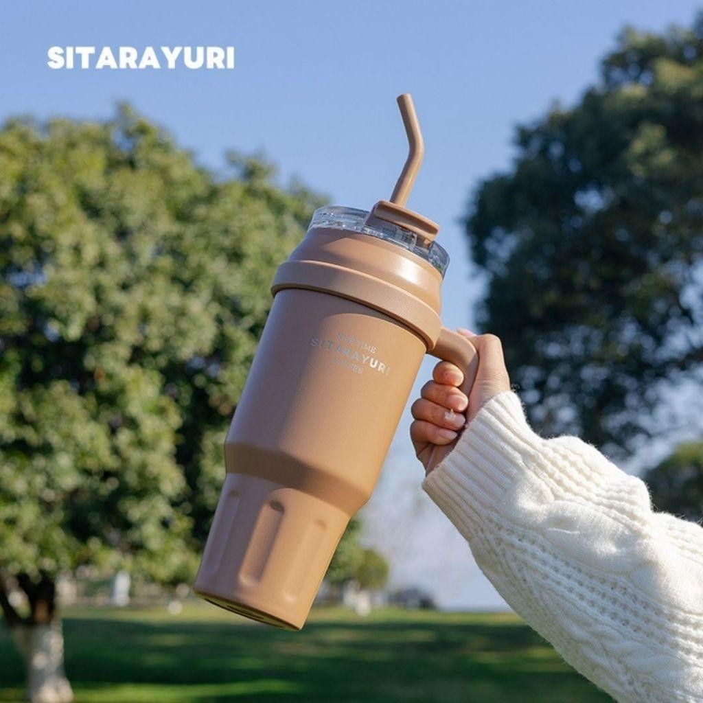 SITARAYURI แก้วน้ำไซส์ใหญ่ ด้ามจับแข็งแรง เก็บเครื่องดื่มได้ทั้งร้อนและ ...