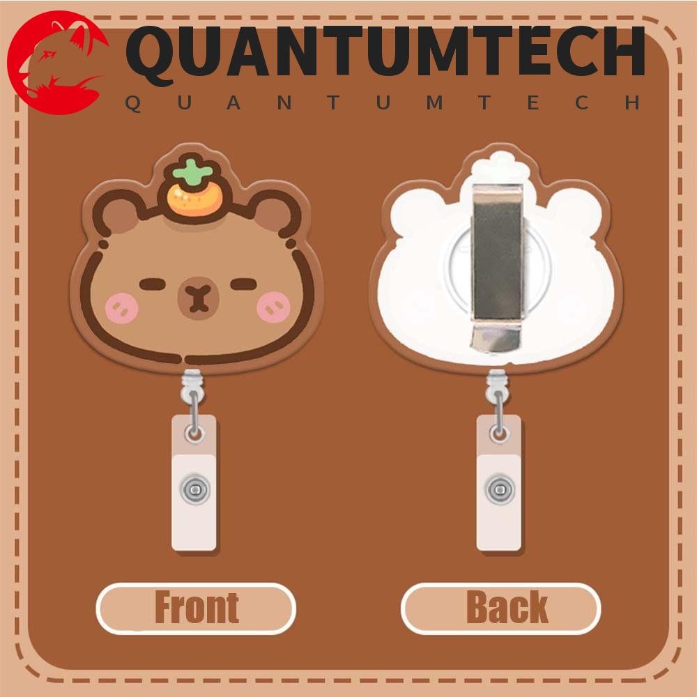 Quantumtech Capybara Badge Reel, การ์ตูนอะคริลิคชื่อผู้ถือบัตร, Creative Work Card คลิป ID Card ...