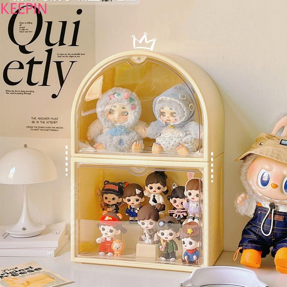 Keepin LABUBU Doll Storage Case, โปร่งใสความจุขนาดใหญ่ LABUBU Display ...