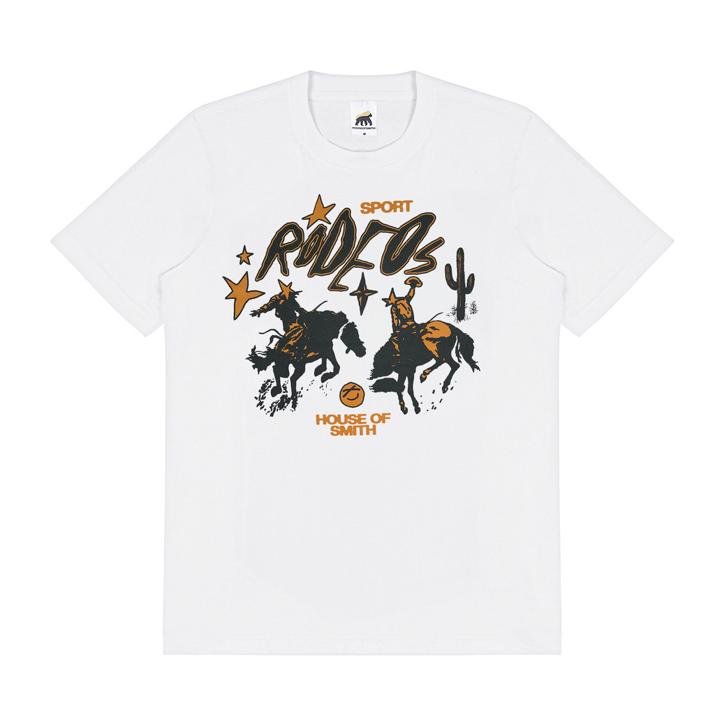 เสื้อยืดแขนสั้นผู้ชาย House of Smith - เสื้อยืด Rodeos สีขาว - เสื้อยืด ...