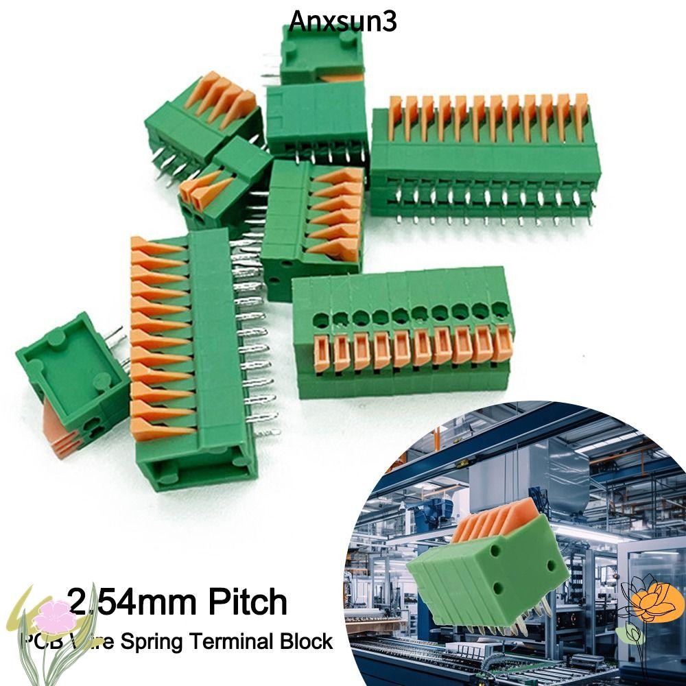 ANXSUN3 Push-in Spring Screwless Terminal Block, 2.54 มม.Pitch ตรง/Bent ...