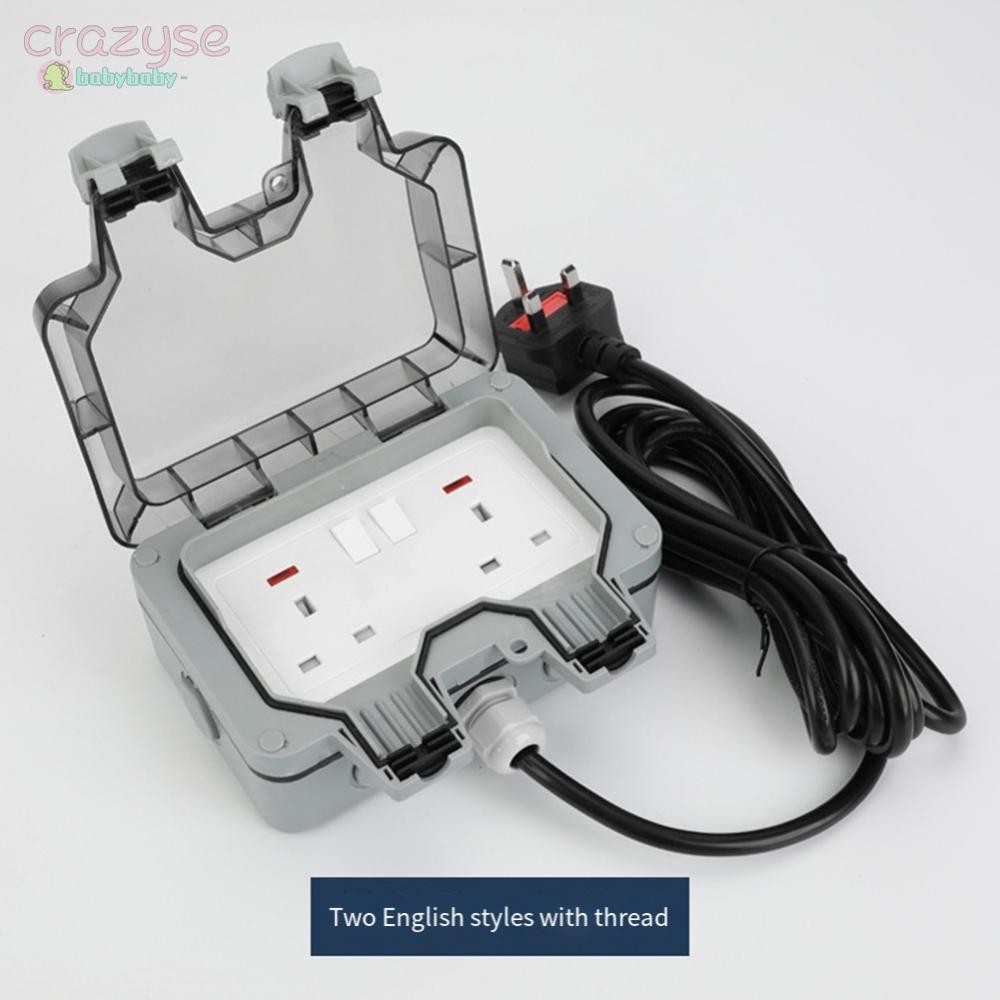 CRAZYSPESecure และ Weatherproof Outdoor Socket Box พร้อมส่วนต่อขยาย 10M ...