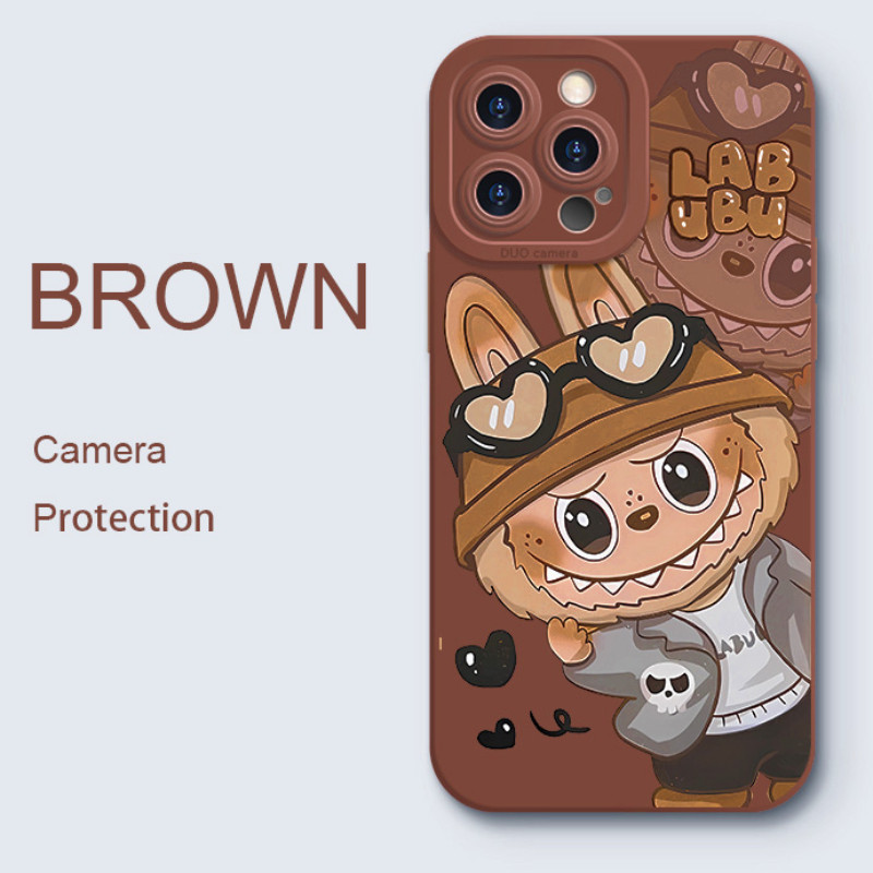 น่ารักหัวเอียง Labubu สําหรับ Samsung Galaxy S25 S24 S23 S22 Ultra FE ...