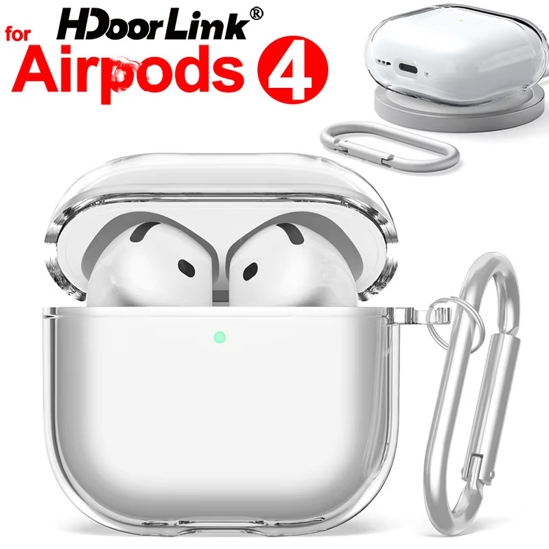 Hdoorlink สําหรับ Air Pods 4 เคสใส Soft TPU กันกระแทกแขนป้องกันพร้อม ...