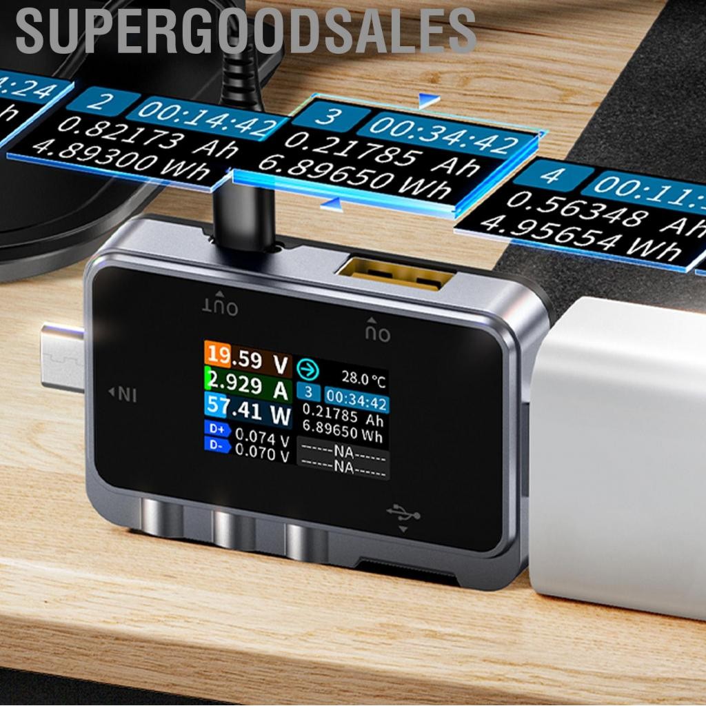 Supergoodsales แรงดันไฟฟ้าปัจจุบัน Power Meter เครื่องทดสอบ USB การ ...