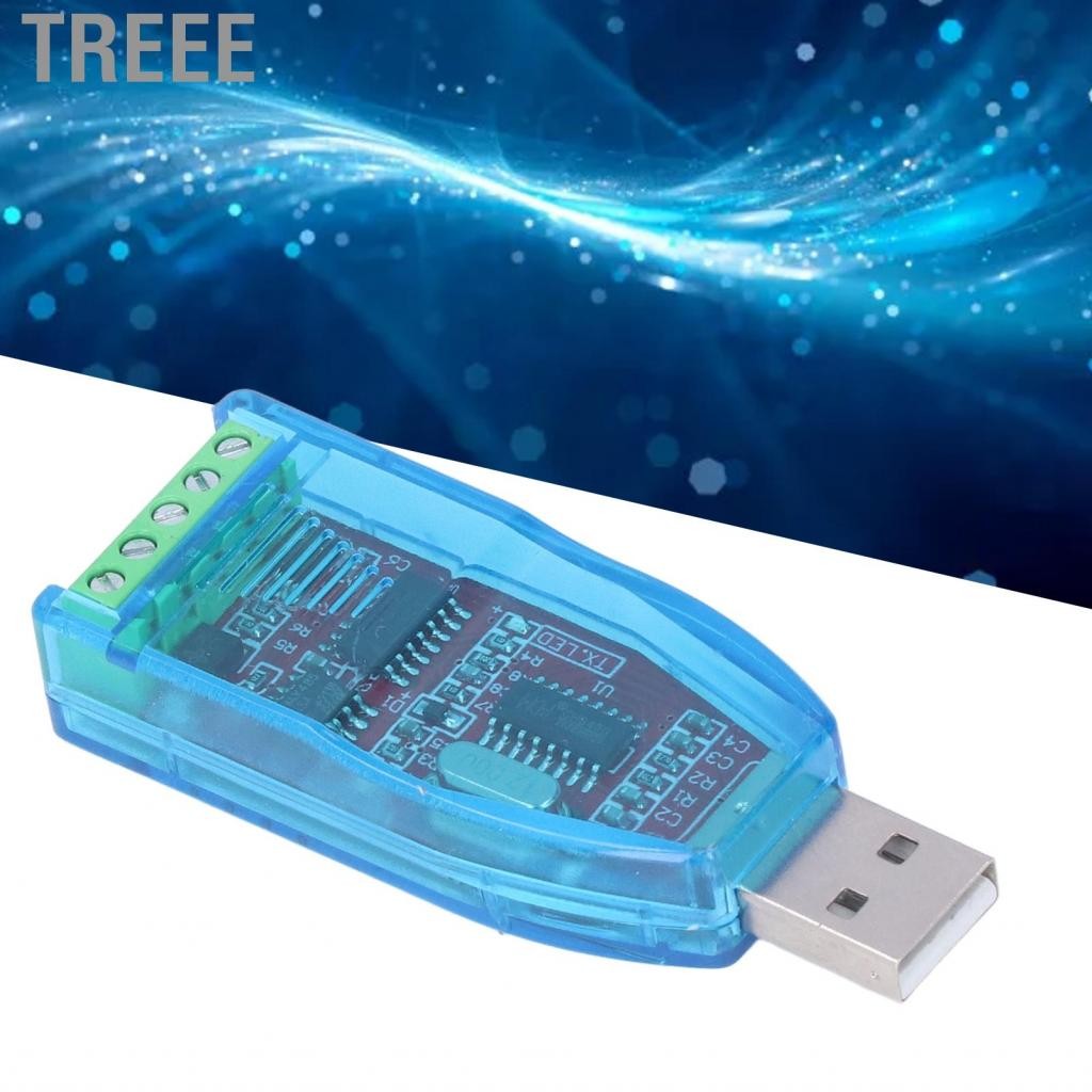 Treee ตัวแปลง USB เป็น RS485 1/8 หน่วยโหลดความต้านทานอินพุตอะแดปเตอร์ USB 485 พร้อมไฟสัญญาณ ...