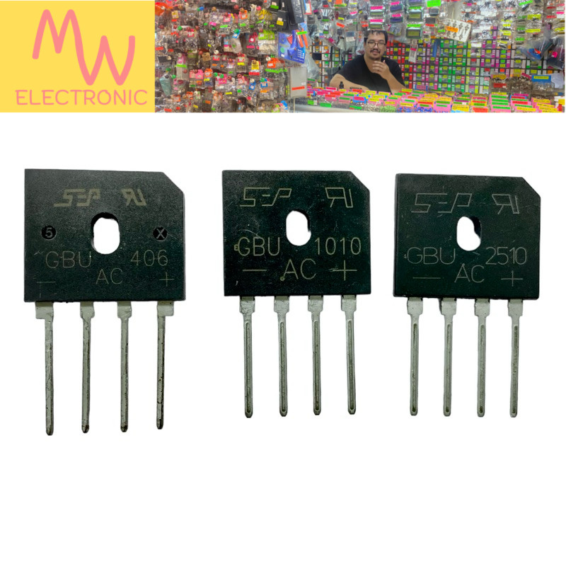Diode Bridge Rectifier GBU406 GBBU1010 GBU2510 ไดโอดบริดจ์ ไดโอดเรียง ...