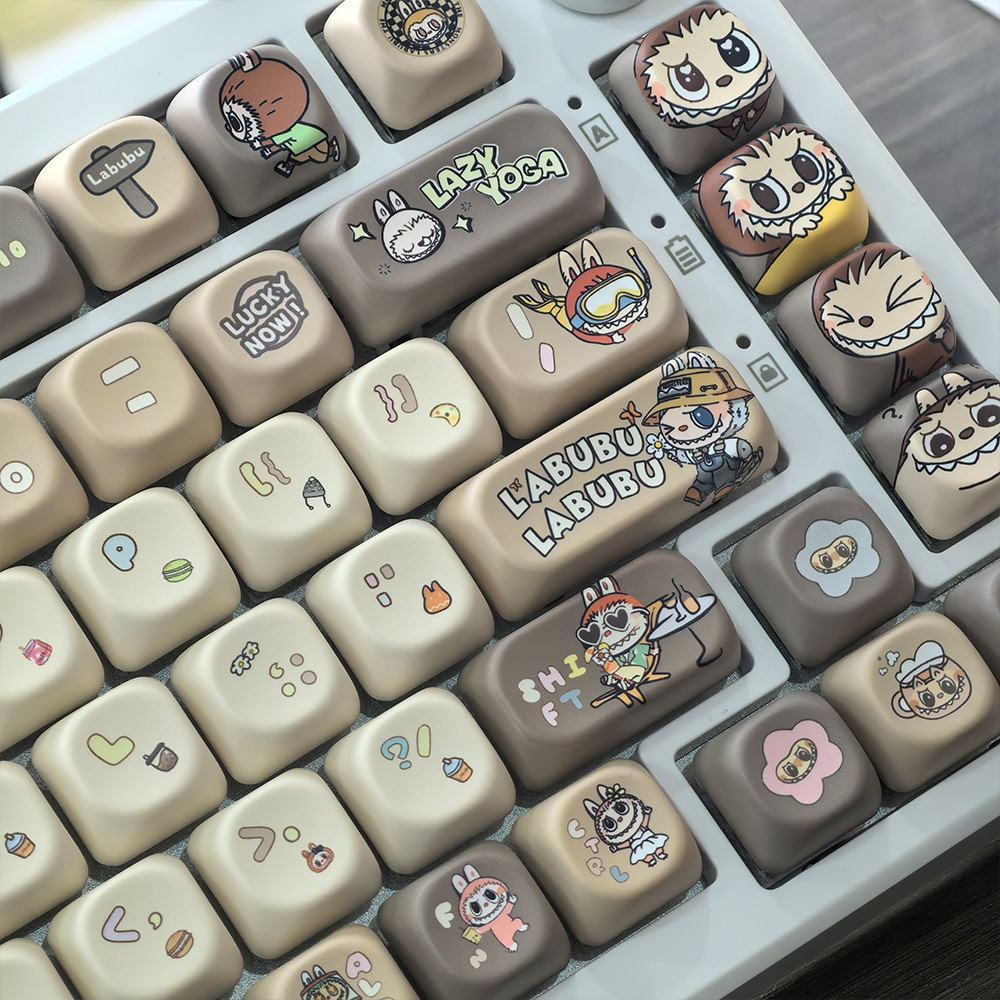 LABUBU Keycap MOA โปรไฟล์ 120 + คีย์ PBT Dye Sublimation Wooting MAD ...
