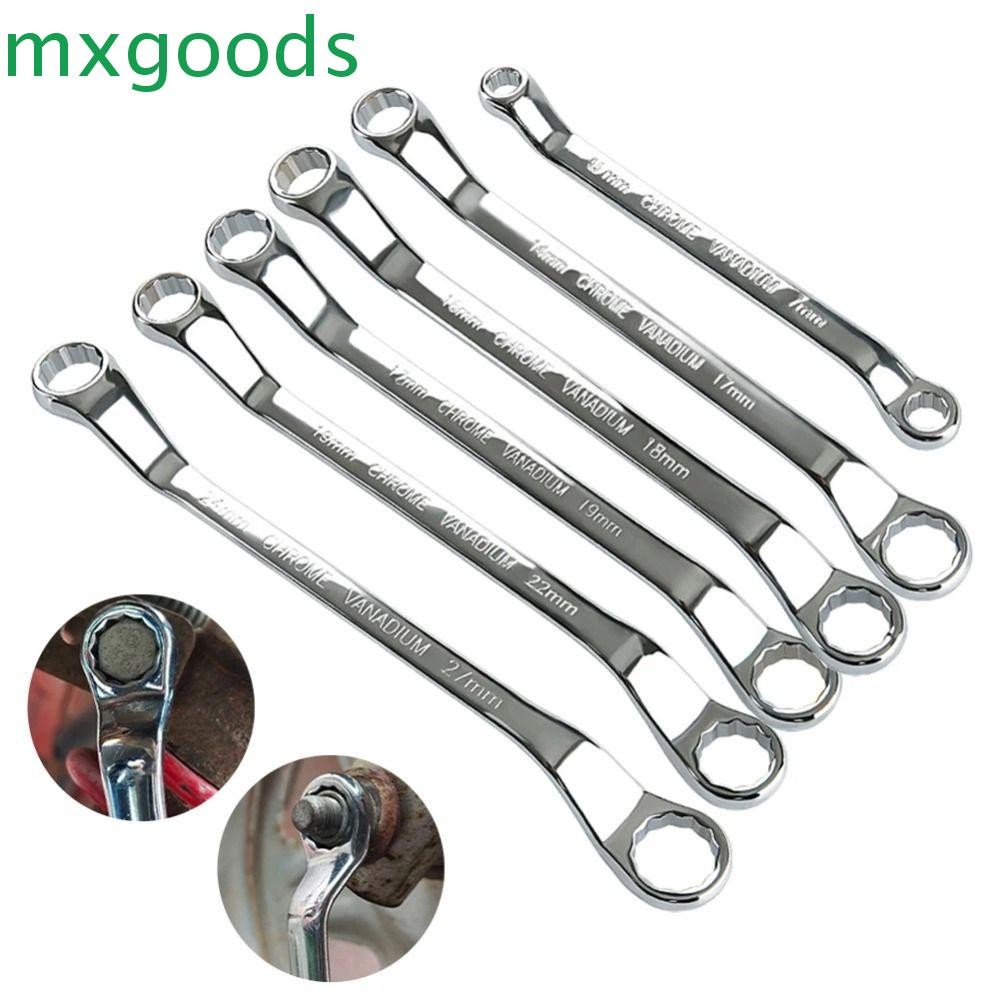 Mxgoods ประแจปลายกล่องคู่, เหล็กโครเมี่ยมเมตริก Offset แหวน Spanner, มัลติฟังก์ชั่น Offset ...