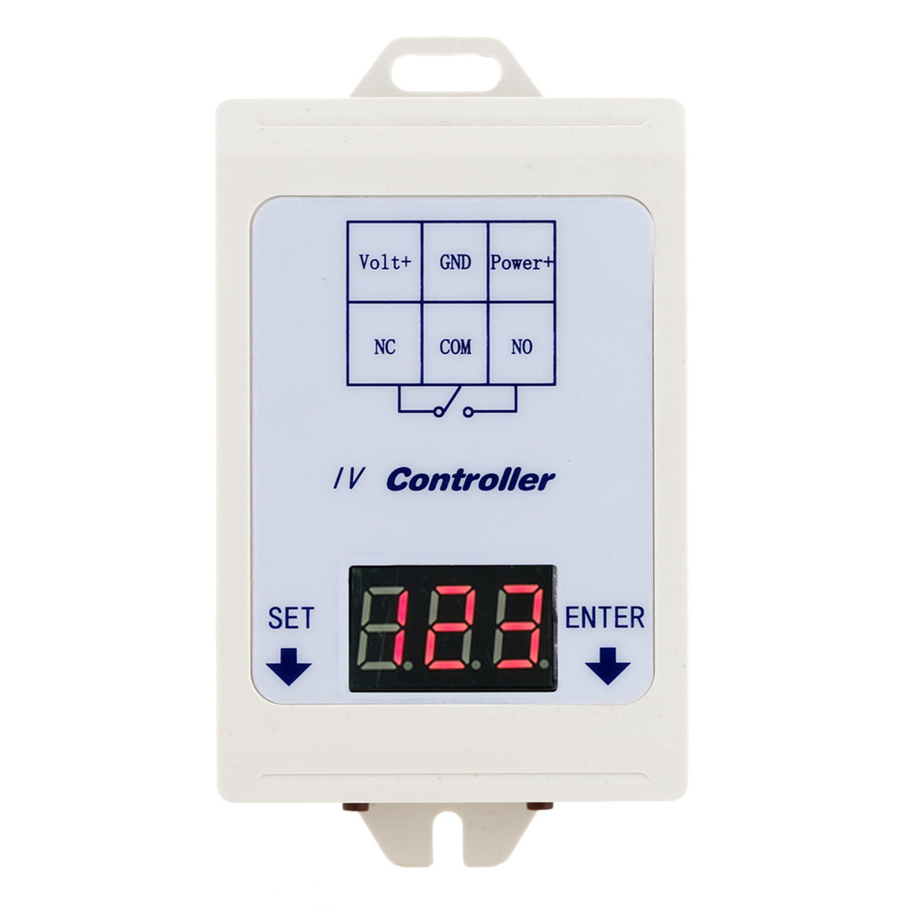 ใหม่-12V 24v DC จอแสดงผล LED Digital Voltage Meter Test Control รีเลย์ ...