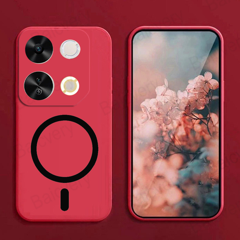 ITEL P65 P671L เคสโทรศัพท์แบบปลอกพร้อมสติ๊กเกอร์ชาร์จไร้สายแบบแม่เหล็ก ...