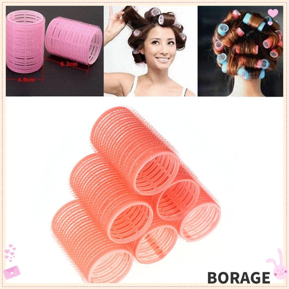 BORAG 6 ชิ้นสีสุ่ม Self Grip ของขวัญขายร้อนหลายขนาด Hairdressing Curlers | Shopee Thailand