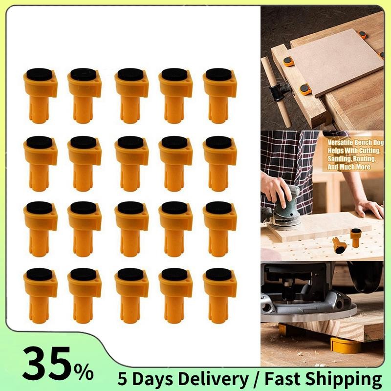 20 ชิ้น Bench Dogs,Woodworking ตารางหยุดแผ่นกันลื่นอเนกประสงค์งานไม้ ...