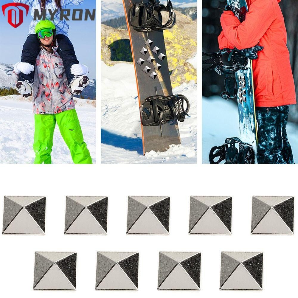 Myron 10 ชิ้นสโนว์บอร์ด Stomp Pads, สังกะสีอัลลอยด์แบบพกพาสโนว์บอร์ด ...