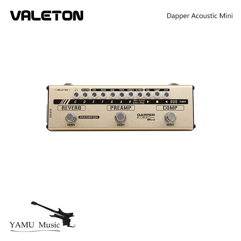 Valeton Dapper Acoustic Mini Electric-Acostic Guitar DI Analog Preamp ...