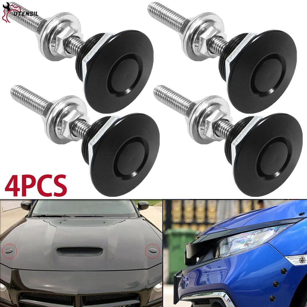 4 ชิ้น Quick Latch Hood Pins ล็อค Quick Release ล็อครถกันชน Hood Pin ...