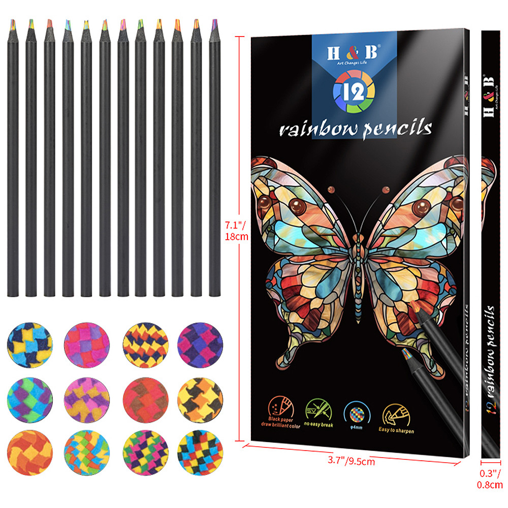 无 Art Cool Supplies 7in1 Core Stuff Art ดินสอจัมโบ้ความงามดินสอเด็ก Art ...