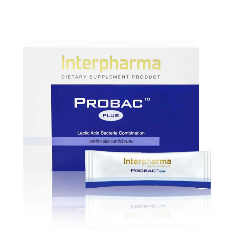 Interpharma Probac 10 (probiotic plus) มีชนิดของเชื้อจุลินทรีย์หลากหลาย ...
