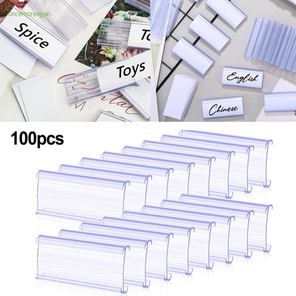 【Final Clear Out】Robust Plastic Wire Shelf Labels Holder Set Featuring ...