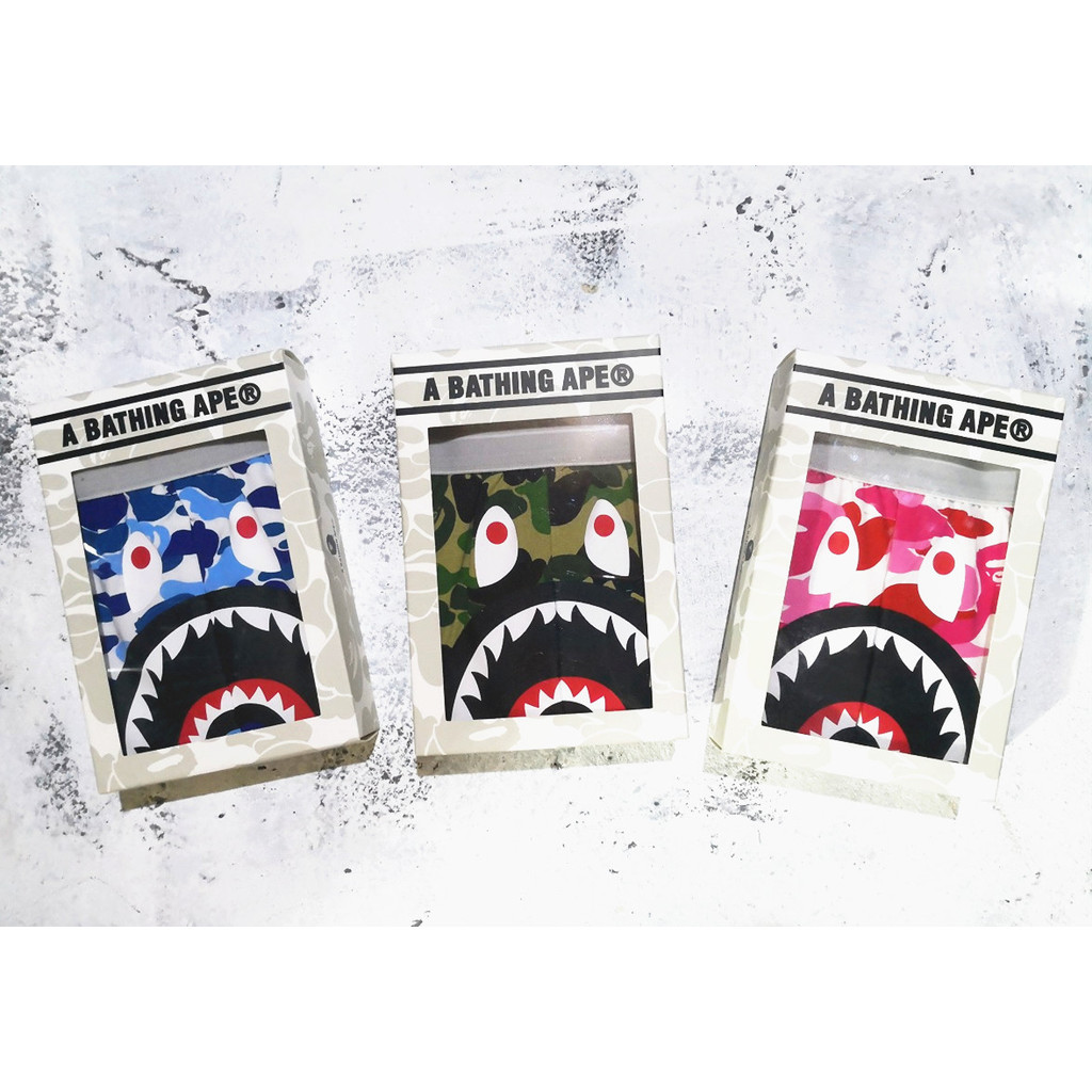 ในสต็อก กางเกงบ็อกเซอร์ลายพราง Shark ABC Ape Head ปี 2018 FR2 WTAPS ...