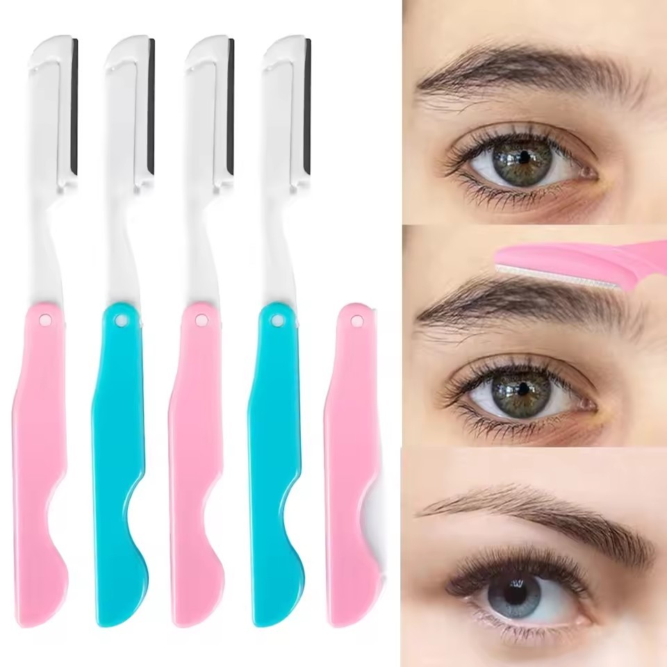 Professional Eyebrow Trimmer Eye Brow มีดโกนสแตนเลสความปลอดภัย Face ...