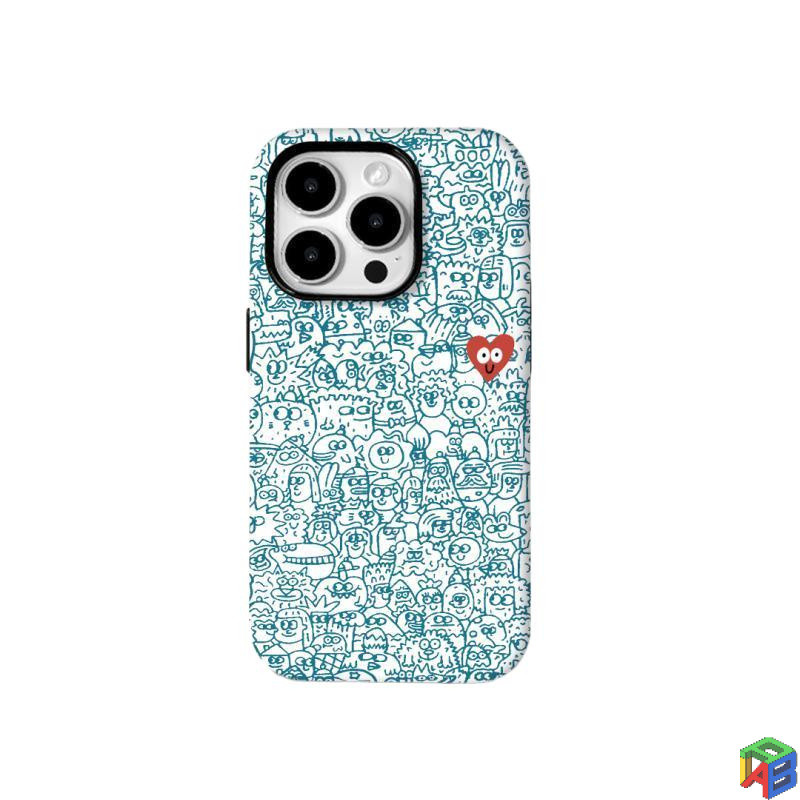 Blue line love iphone 16pro 15Promax ฟิล์ม 2-in-1 สองชั้น 14/13Promax ...