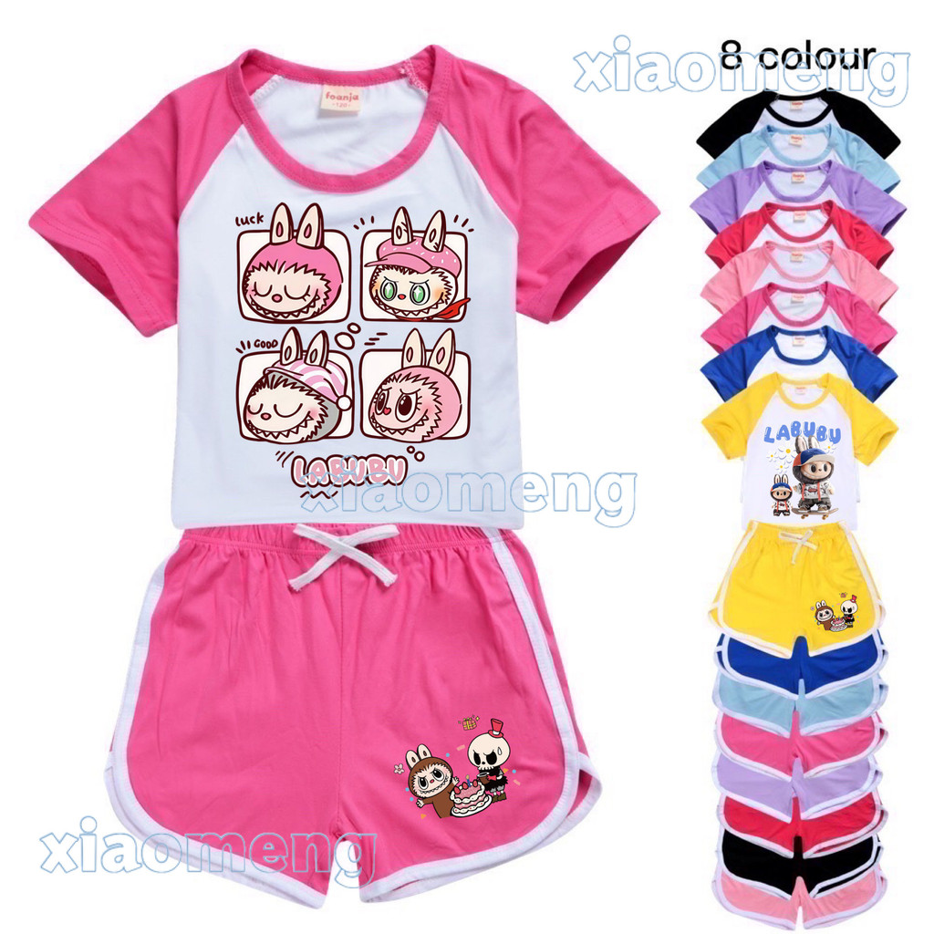 labubu clothes popmart labubu shirt and shorts set for kids H8 | Shopee ...