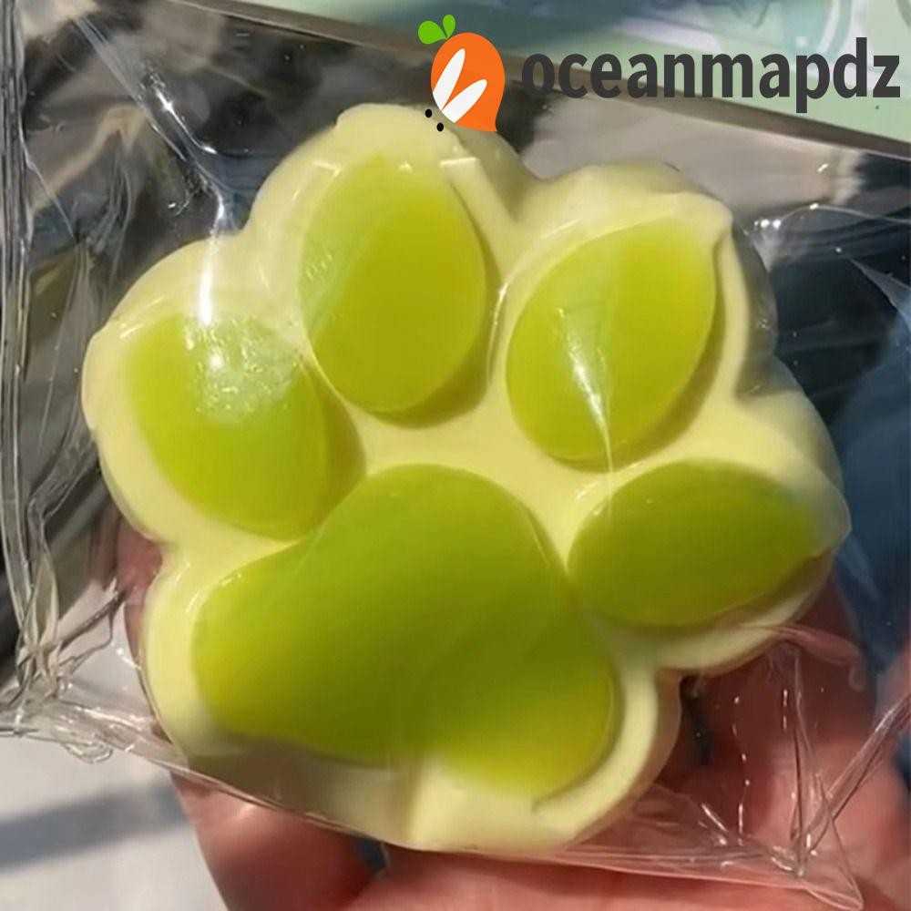Oceanmapdz สีเขียวองุ่นแมว Paws ของเล่น, นวดช้า Rebound การ์ตูน Fidget ของเล่น, ตลกซิลิโคน 3D ...