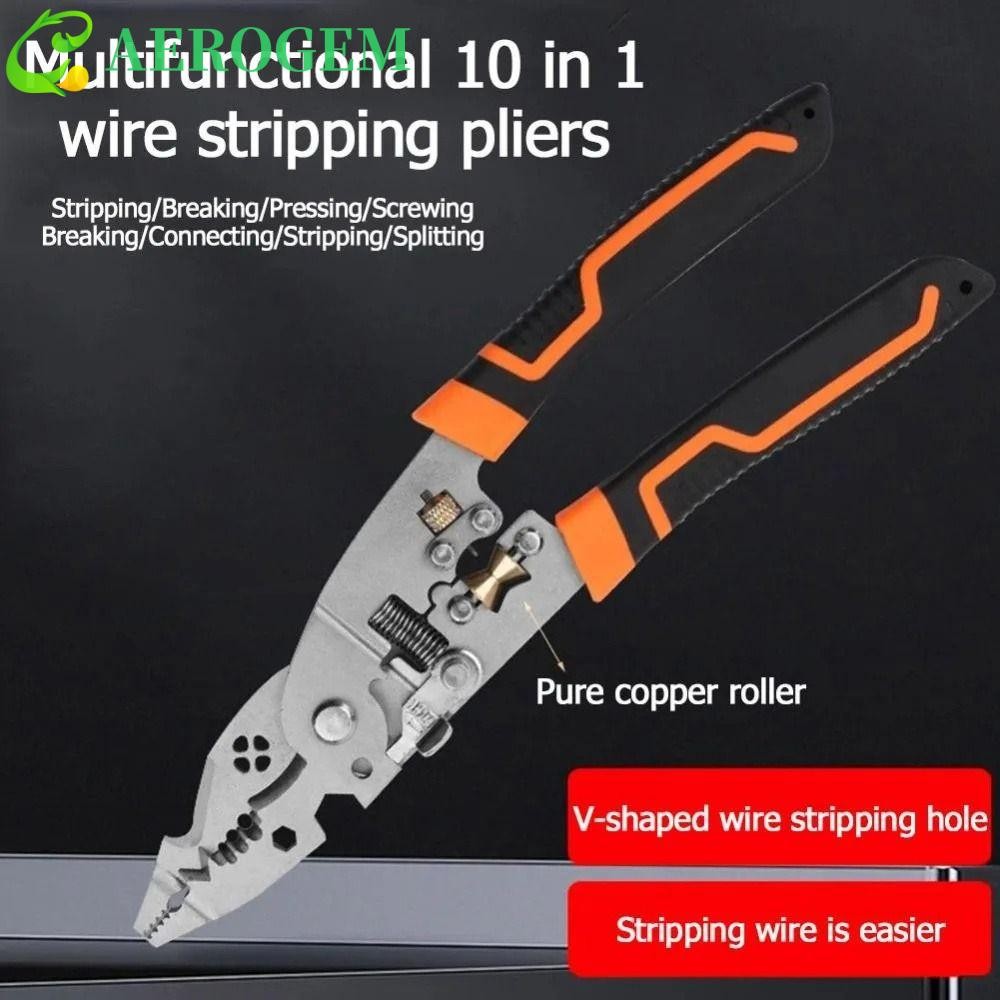 AEROGEM Wire Stripper Puller, Fast ตัดปรับ 10 in 1 Wire Stripper คีม ...