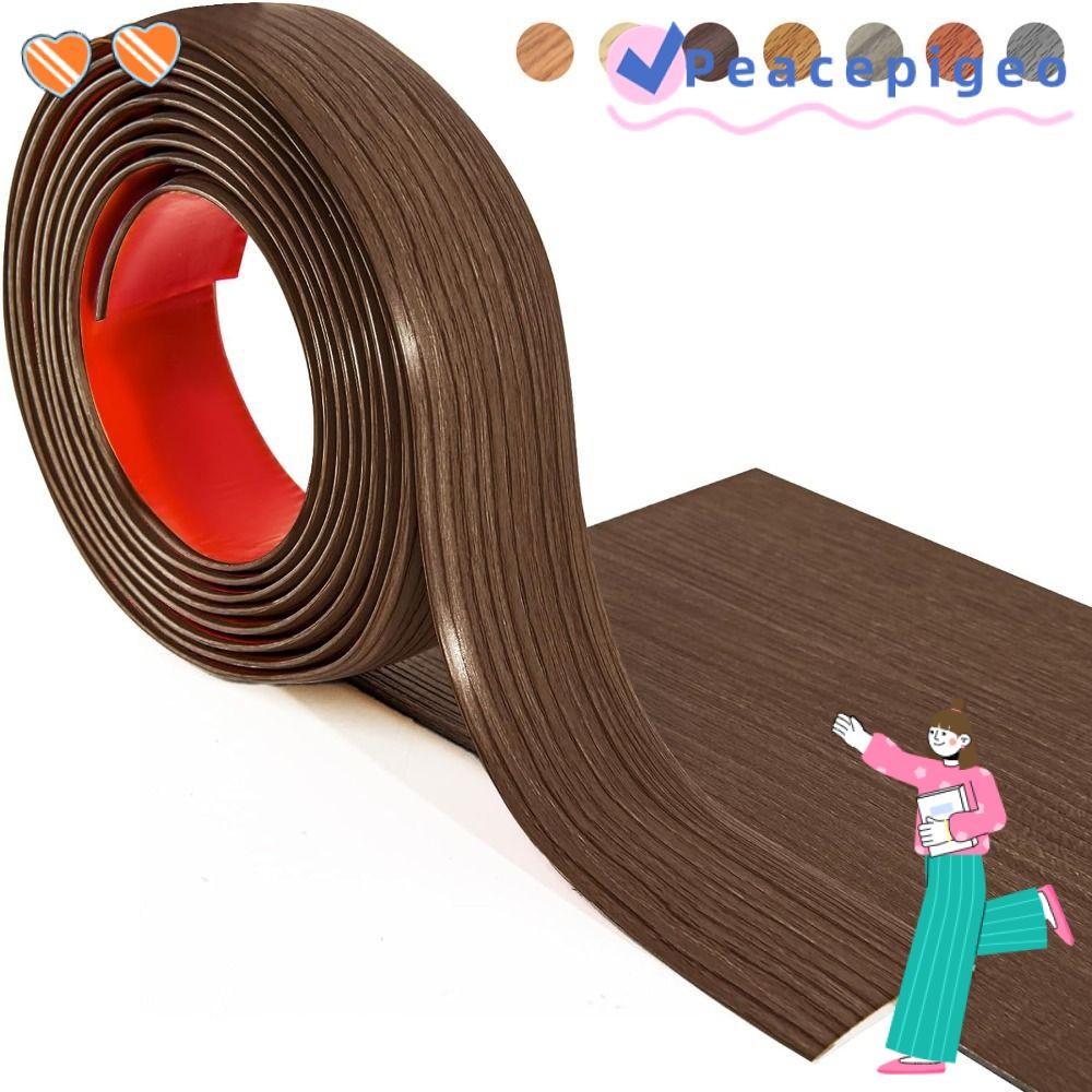 PEACEPIGEO แถบเปลี่ยนพื้น, พรมถึงกระเบื้อง Self กาวเกณฑ์ฝาครอบ, ลามิเนต PVC Cuttable Edging Trim ...