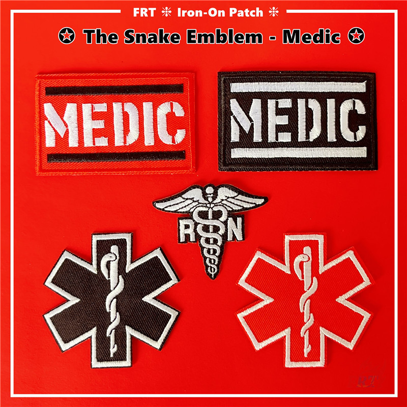 ☸ The Snake Emblem - Medic Iron-on Patch ☸ 1 ชิ้น/5 ชิ้น DIY เย็บบน ...