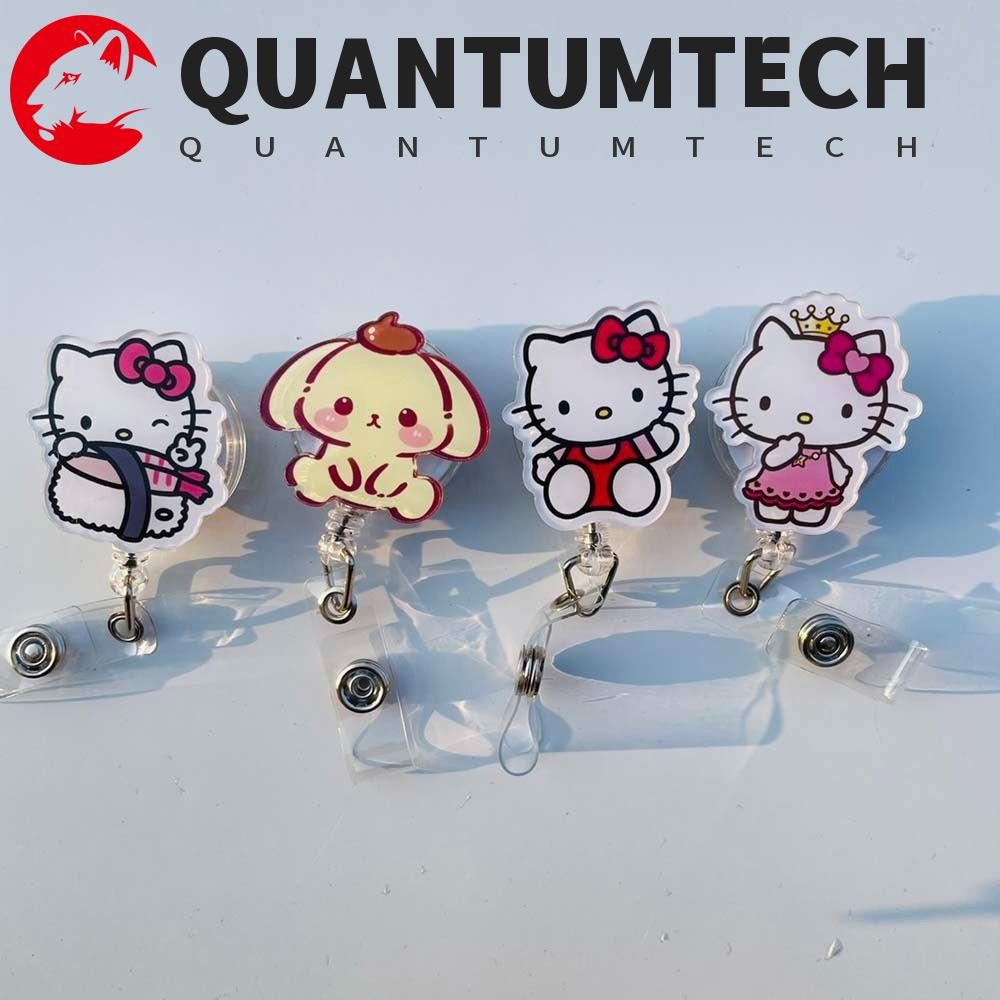 QUANTUMTECH Retractable Badge Reel, My Melody Pochacco ID Card คลิป, โรงพยาบาลใช้ Pass Card ...