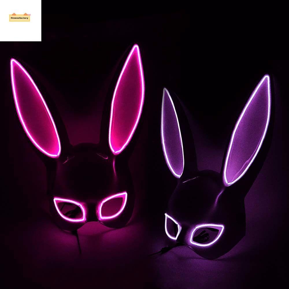 Fitnessfactory หน้ากากปาร์ตี้ Props Multicolor Headwear ไฟ Led Kitsune ...
