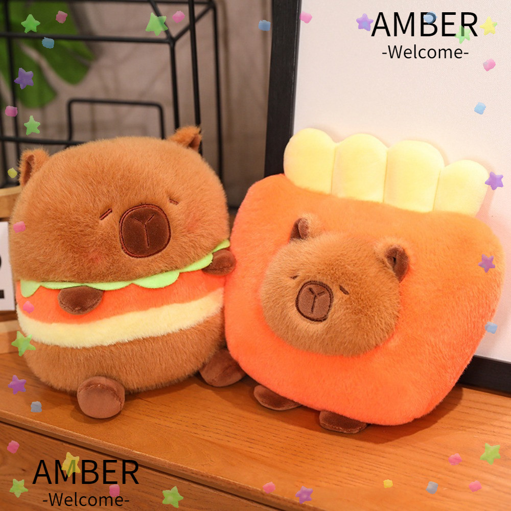 Amber Capybara หมอน, 20 ~ 36 ซม.แฮมเบอร์เกอร์ยัดไส้ของเล่นตุ๊กตา ...