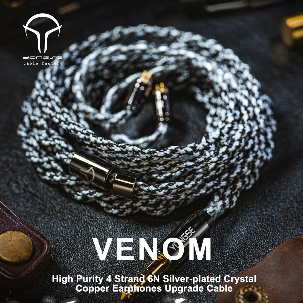 Yongse Venom มาใหม่ล่าสุดความบริสุทธิ์สูง 4 Strand 6N สายอัพเกรดหูฟัง ...