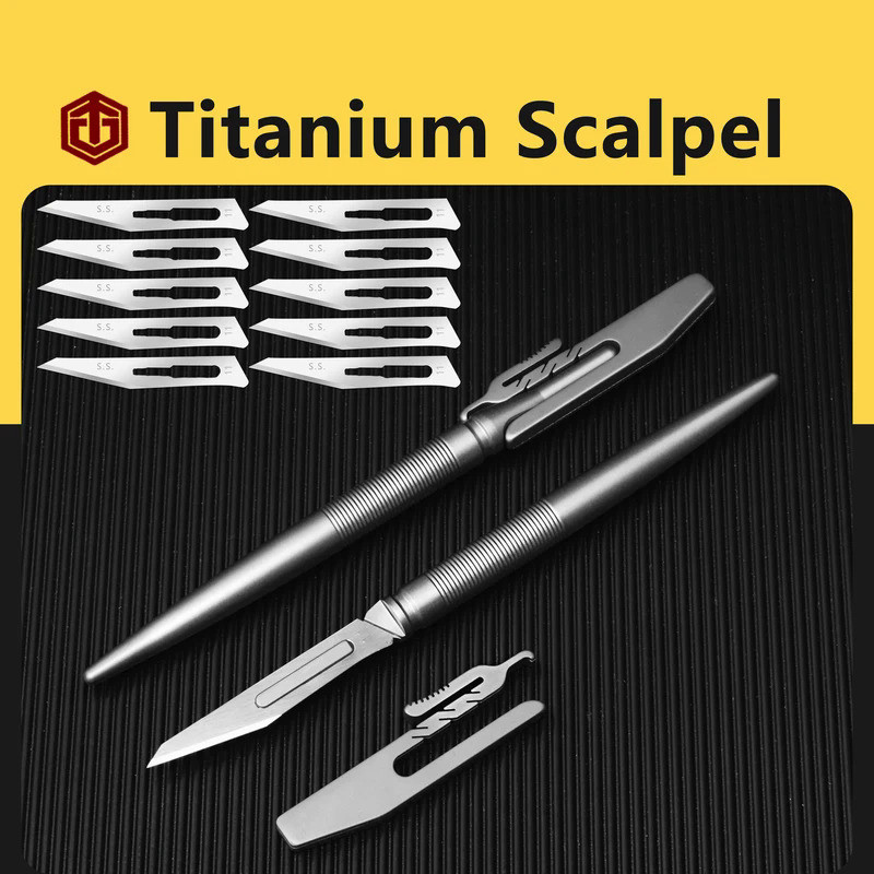 Titanium Alloy Scalpel Medical Surgical Knife EDC Outdoor Utility ...