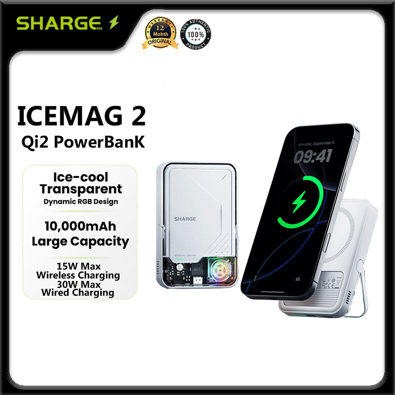 Sharge ICEMAG 2 Qi2 10000mAh Magnetic Power Bank พร้อม Active Cooling Battery Pack 30W Max แบบ ...