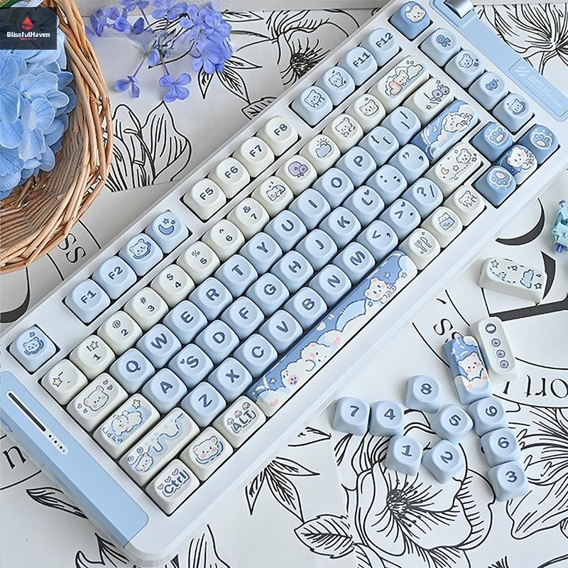 Cod 132Keys Ice Cream Puppy PBT Keycaps MOA Profile Dye-Sublimated ...