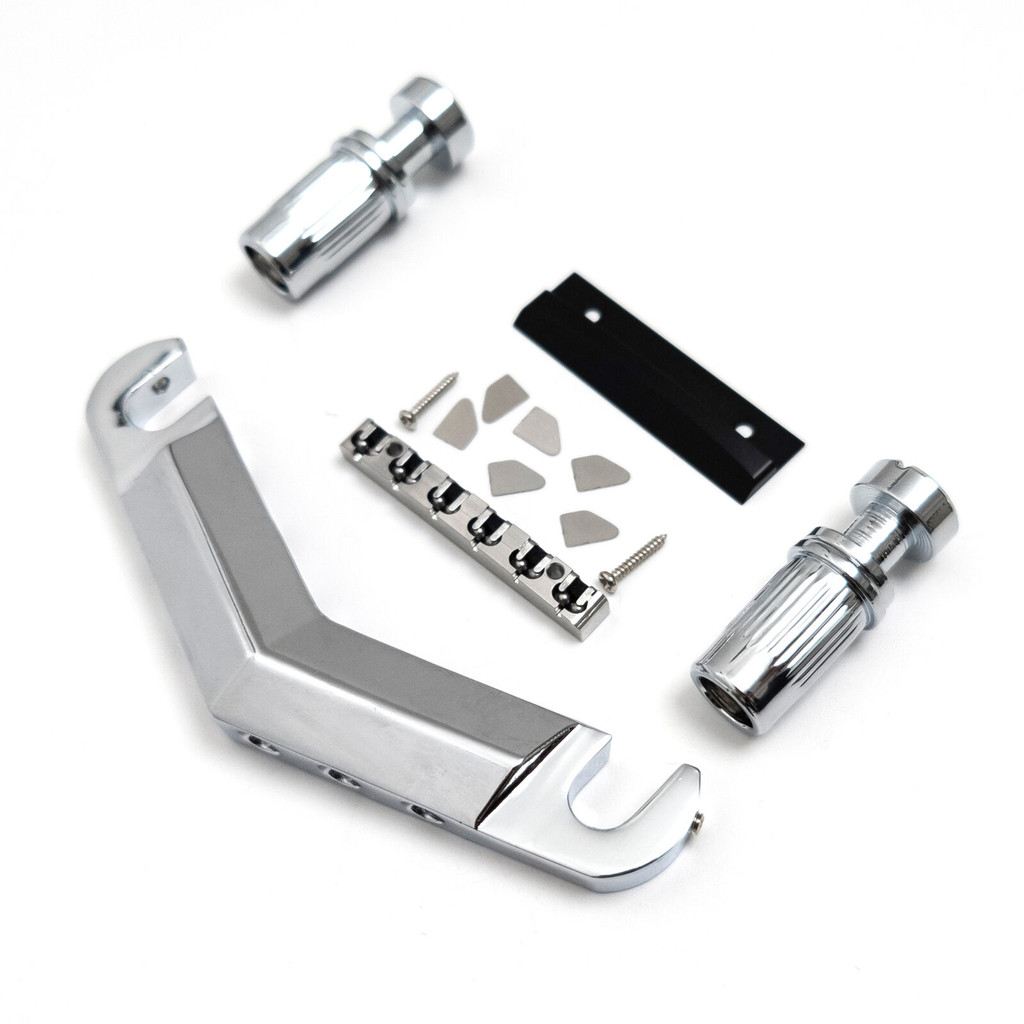 กีตาร์หยุดบาร์ Tailpiece สแตนเลส LSR Roller Nut สําหรับ Gibson LP SG ...