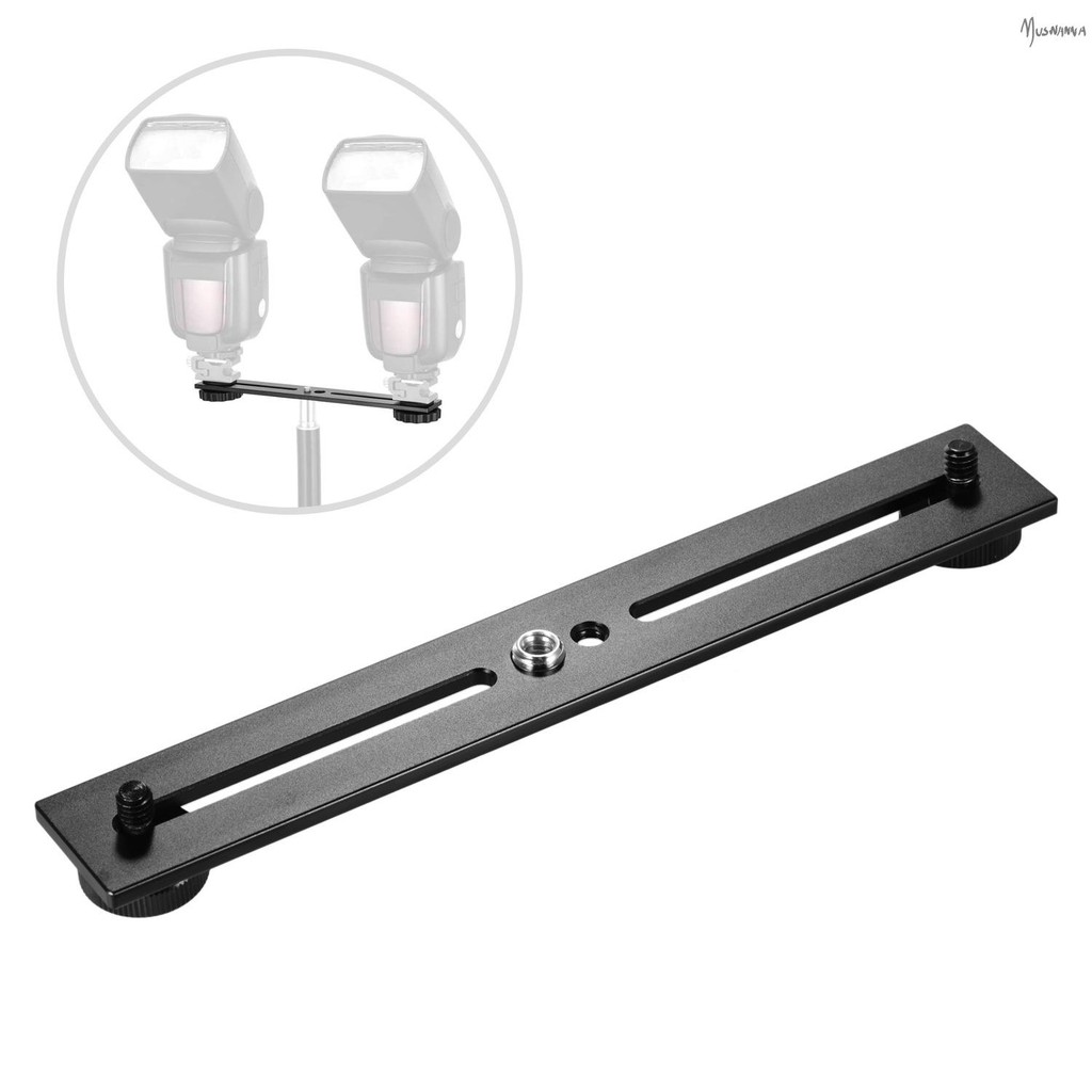 Dual Camera Mount ขาตั้งกล้องยึดกล้องแฟลชวงเล็บแถบขยายพร้อมสกรู 1/4 ...