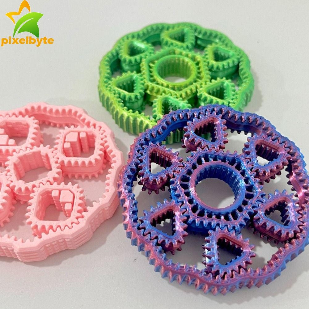Pixelbyte Fidget Gear Spin Toy, Sensory 3D พิมพ์ Hand Spinner, ลดความดัน Gyroscope หมุนเกียร์ ...
