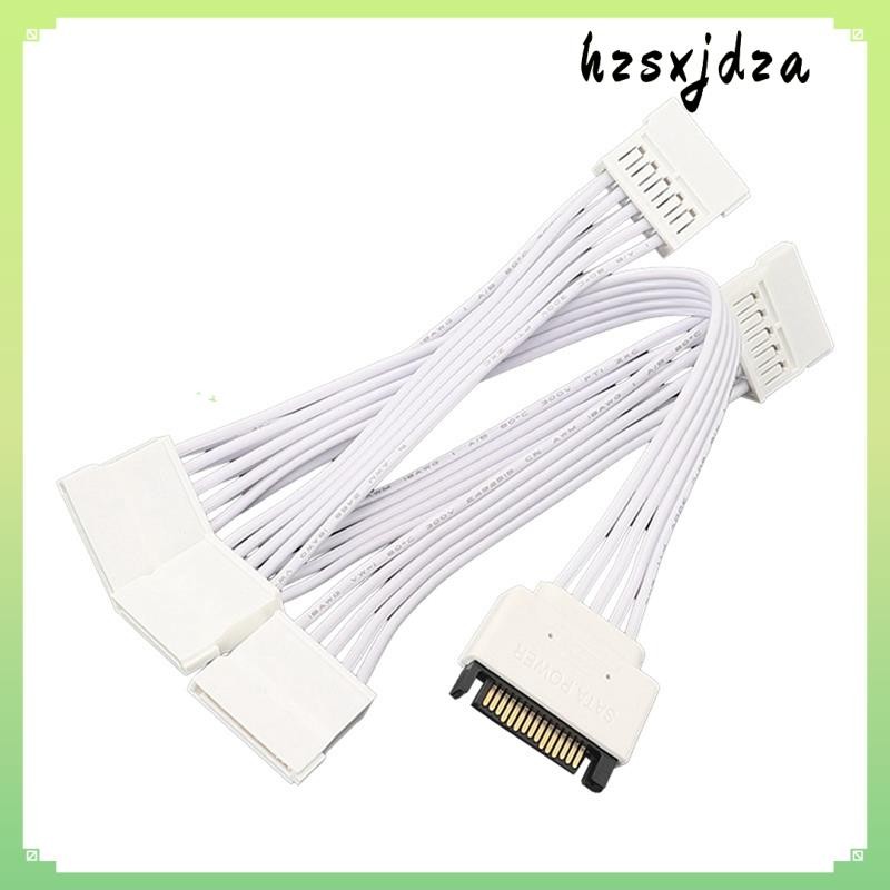 คอมพิวเตอร์ 15 Pin SATA Power Extension Hard Drive Cable 1 Male to 5 ...
