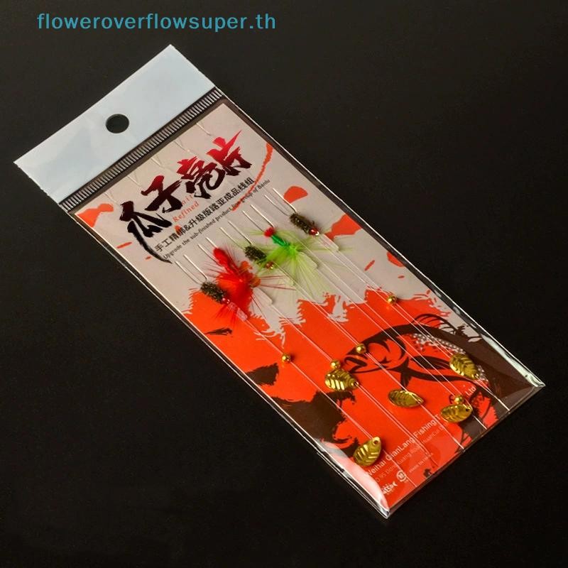 FSTH 5 ชิ้น/เซ็ต Gold/Silver Melon Seed Glitter Luya เหยื่อชุดสีแมลง Hook ชุด Bionic Soft เหยื่อ ...