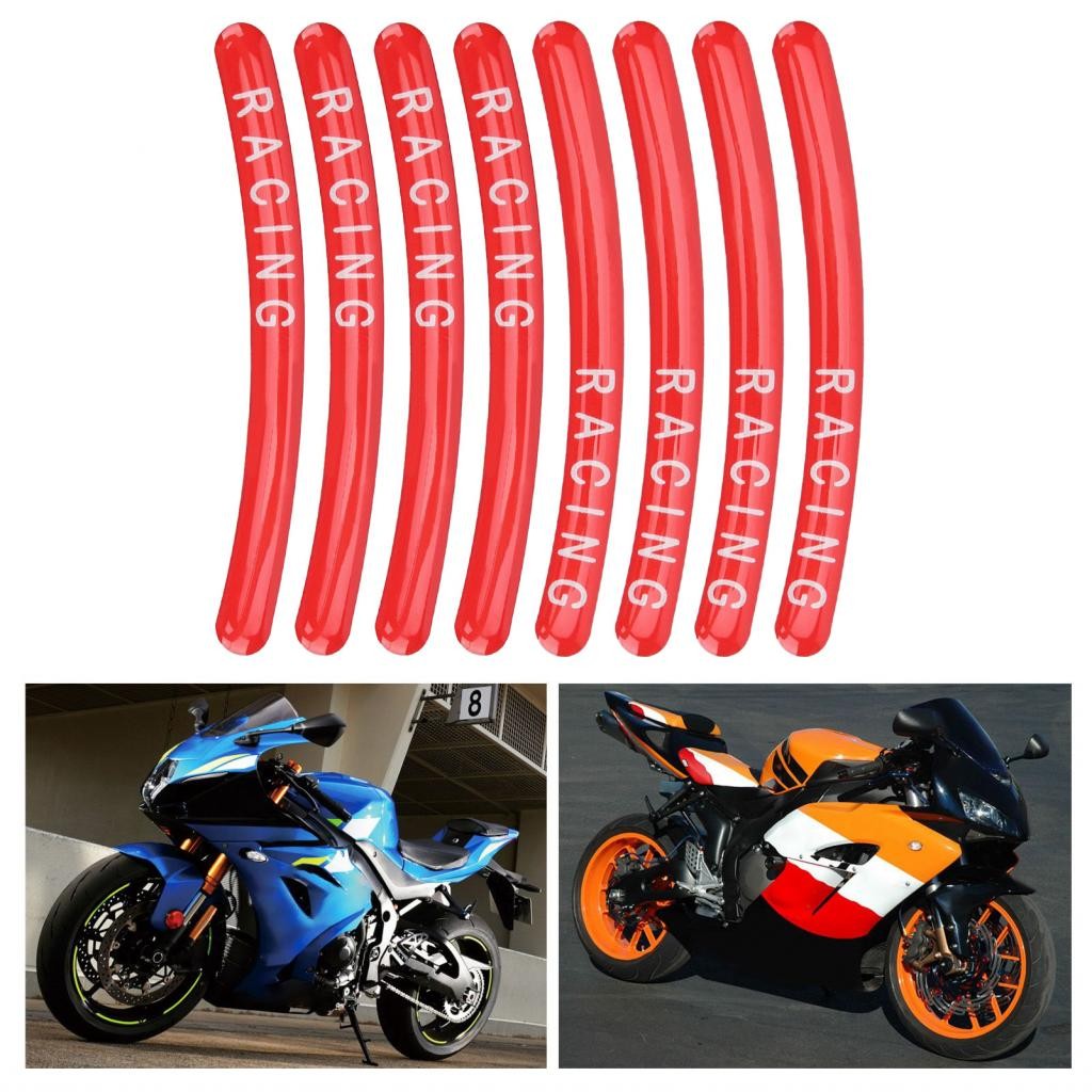 สติ๊กเกอร์ขอบล้อ edge edge decals 8pcs สำหรับการตกแต่ง | Shopee Thailand