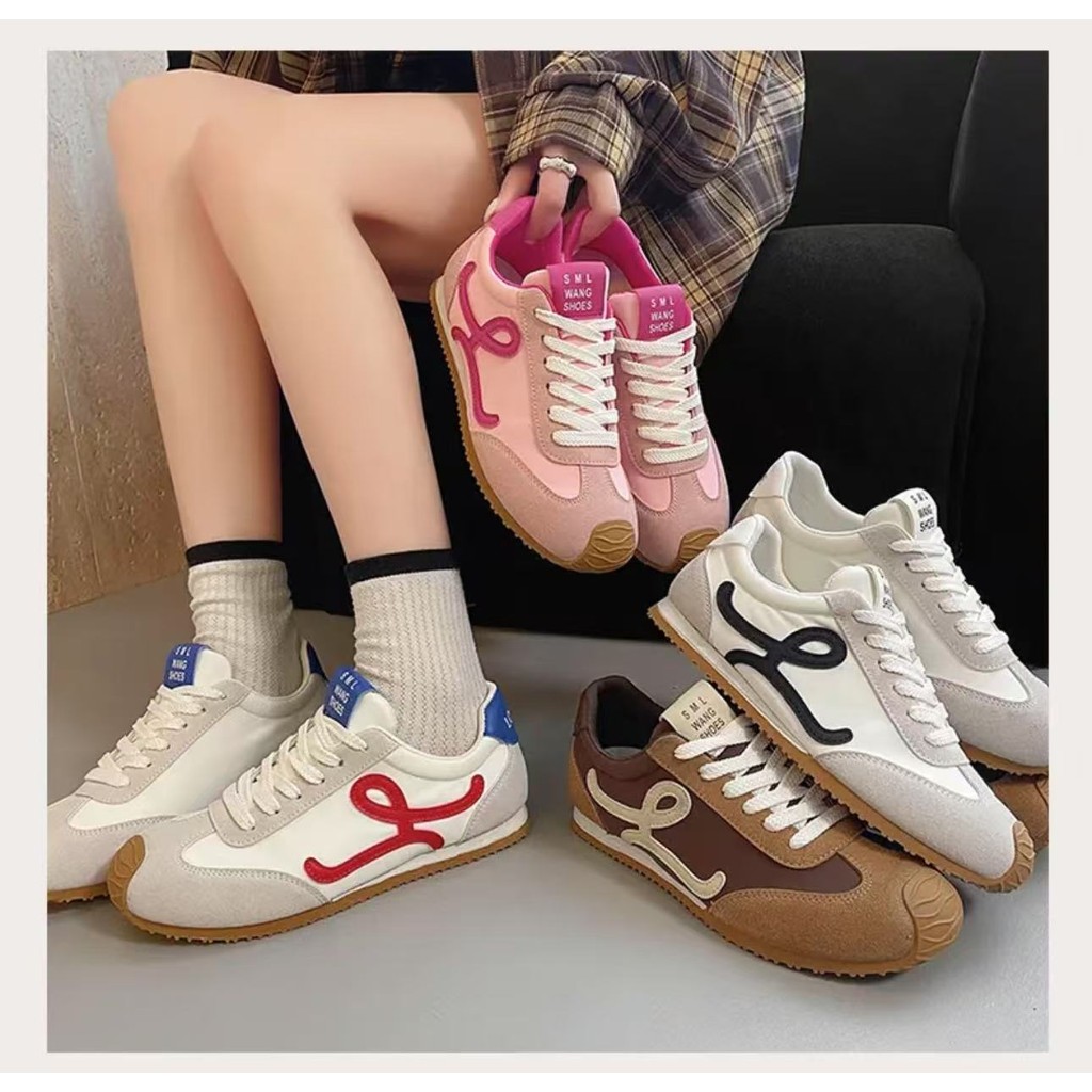 One for all พร้อมส่งจากไทย TX654 รองเท้าผ้าใบผูกเชือกย้อนยุค ส้นแบน ฤดู ...