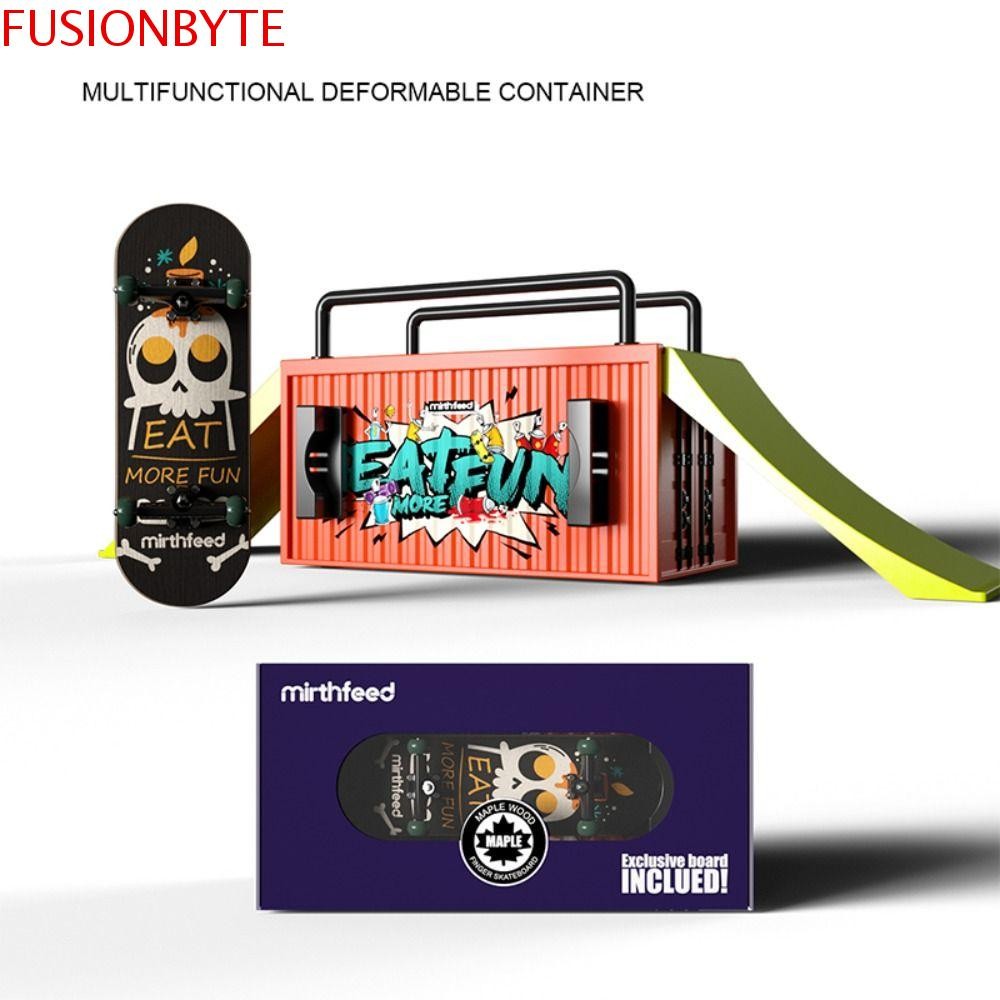 FUSIONBYTE ปลายนิ้วสเก็ตบอร์ดเกม,แบริ่งล้อ Maple ไม้สเก็ตนิ้วมือ, DIY ของเล่นนิ้วมือสเก็ตวงเล็บ ...