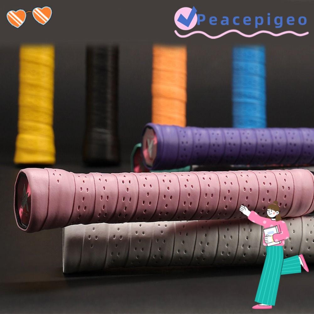 PEACEPIGEO เทปดูดซับเหงื่อ, เทปผ้าขนหนูไม้แบดมินตันไมโครไฟเบอร์กันลื่น, แถบกันลื่นที่ทนทานหนา ...