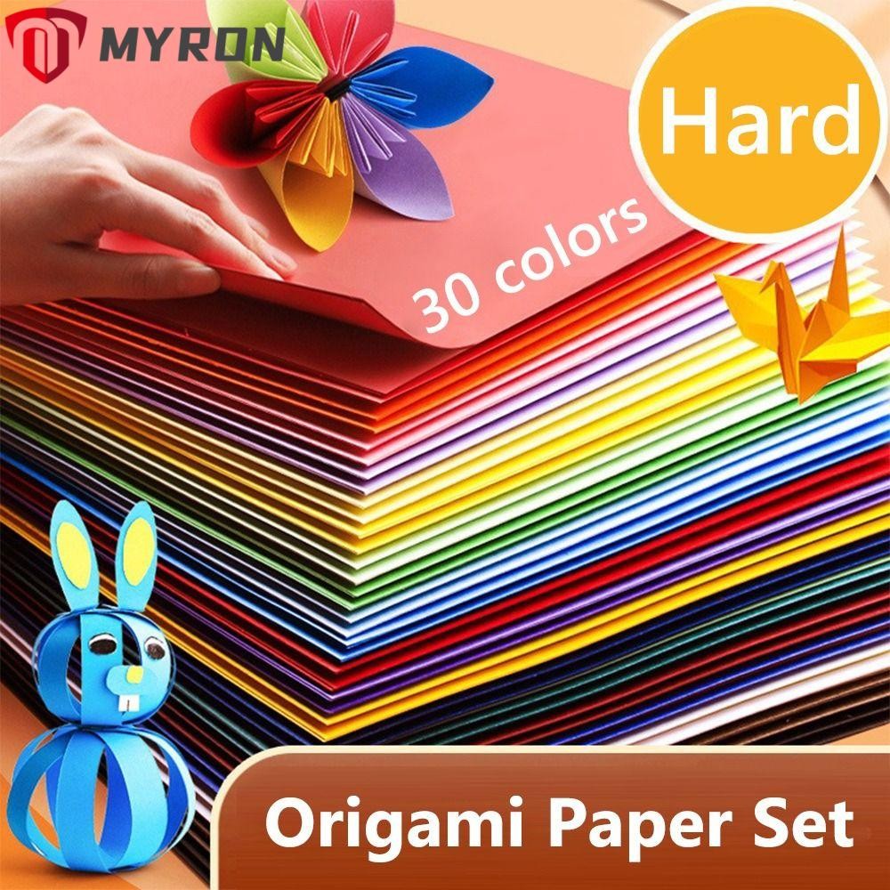 Myron การ์ดสต็อก, 30 สี 60 แผ่น 16 K/A4/8 K/A3/4K Origami กระดาษ, แบบ ...